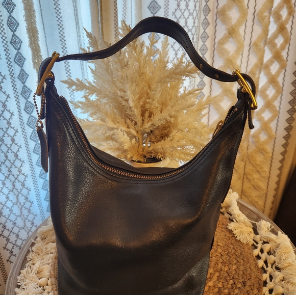 Coach | Bags | Vintage Coach 9823 Black Leatherlegacy West Hobo ...